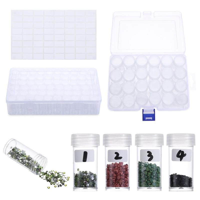Botol Plastik Kosong, 6 / 24 / 60PCS, Aksesori Lukisan Jahitan Silang ...