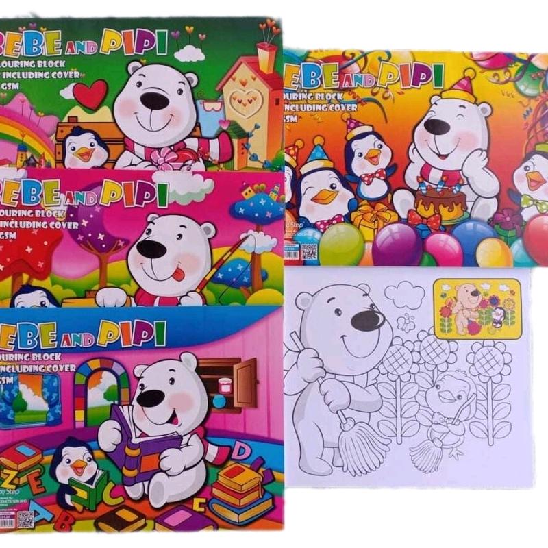 Readystock Promotion Children Learning A4 Bebe And Pipi Colouring ...