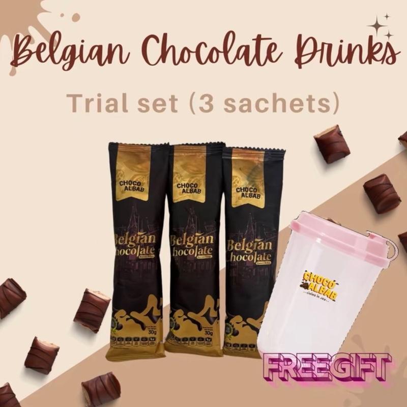 Belgian Chocolate Drink ( 3 sachet, free Shaker ) - TikTok Shop Malaysia