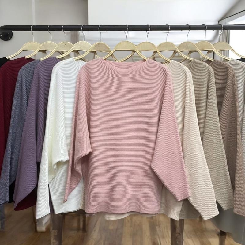 Zala & Co. Woman Soft Knitwear Batwing B8882-1 - TikTok Shop Malaysia