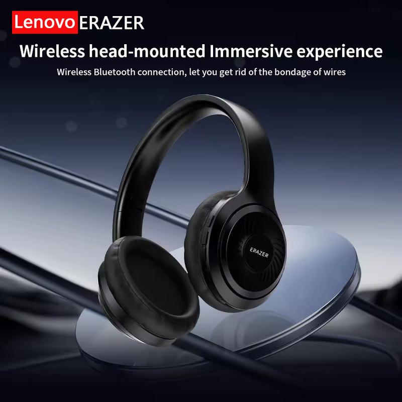 Fon Kepala Wayarles, Lenovo ERAZER QT01, Bluetooth 5.4, Al, Bunyi Alam ...