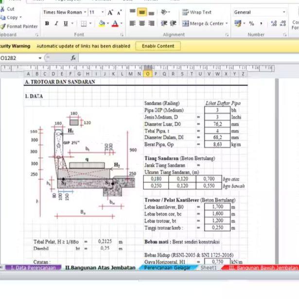 Jual 200 contoh format perhitungan struktur jembatan Excel - Kab ...
