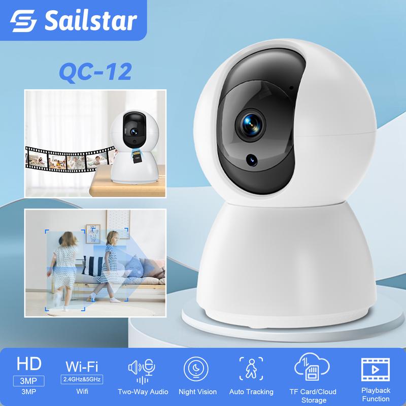 Sailstar QC-12 Pan/Tilt 360° 1080p Night Vision Home Securit - TikTok ...
