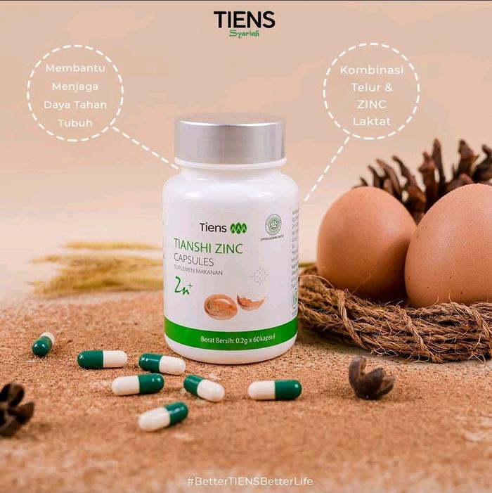 Promo TIENS ZINC CAPSULE | ZINC LACTAT, ALAMI ORGANIK | Cocok untuk ...