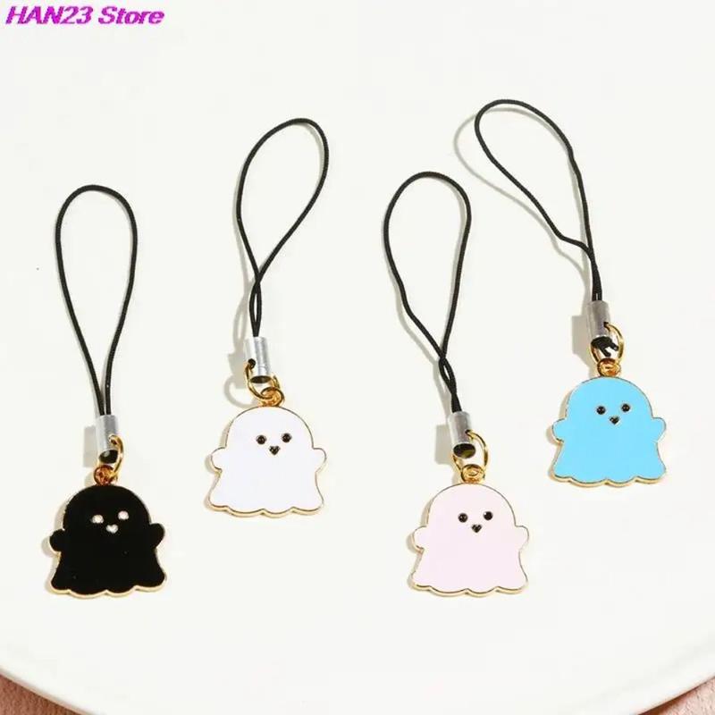 Cute Ghost Mobile Phone Charms Devil Metal Phone Rope Key Chain ...