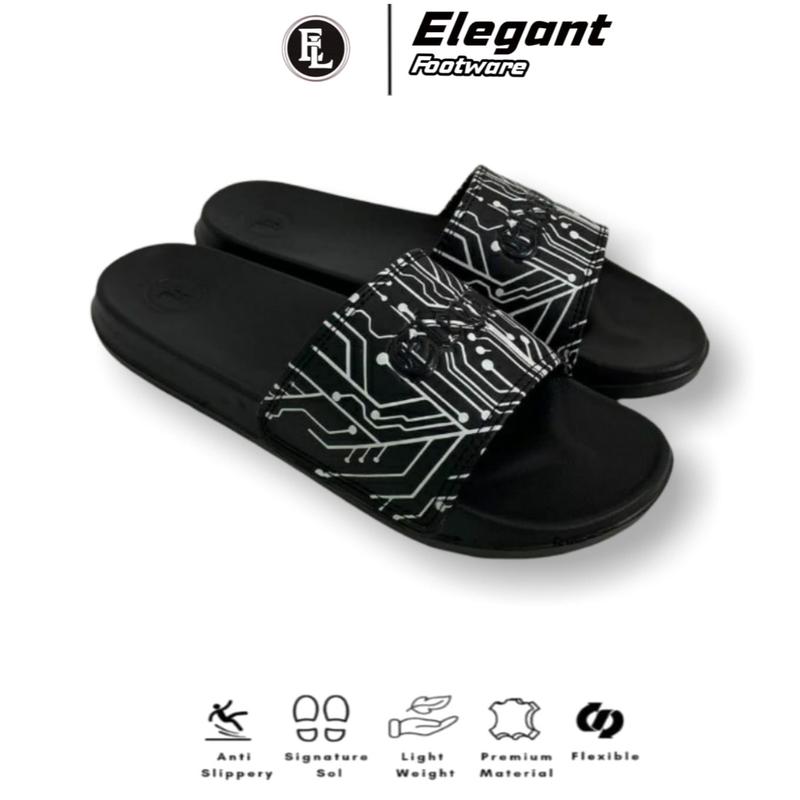 Sendal pria elegant juve slip on slide casual distro eva premium ...