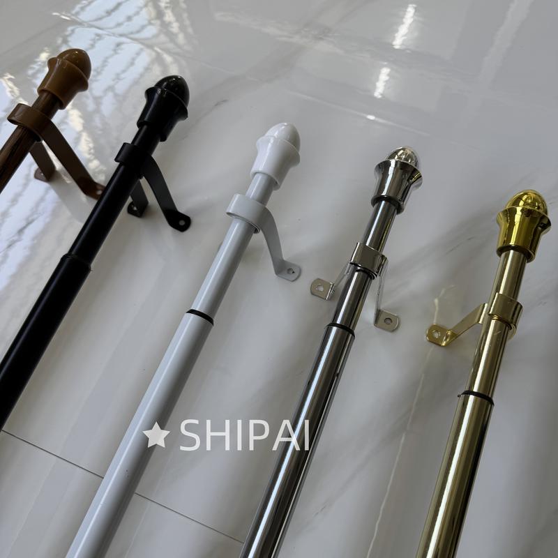 SHIPAI Metal Horizontal curtain rod hook type full set of thickening ...
