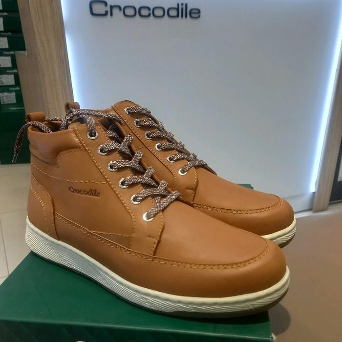 Jual Sepatu Pria CROCODILE Original Bahan Kulit Model Boots Casual ...