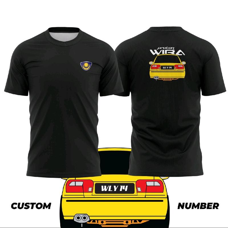 PROTON WIRA T SHIRT CUSTOM NUMBER - TikTok Shop Malaysia