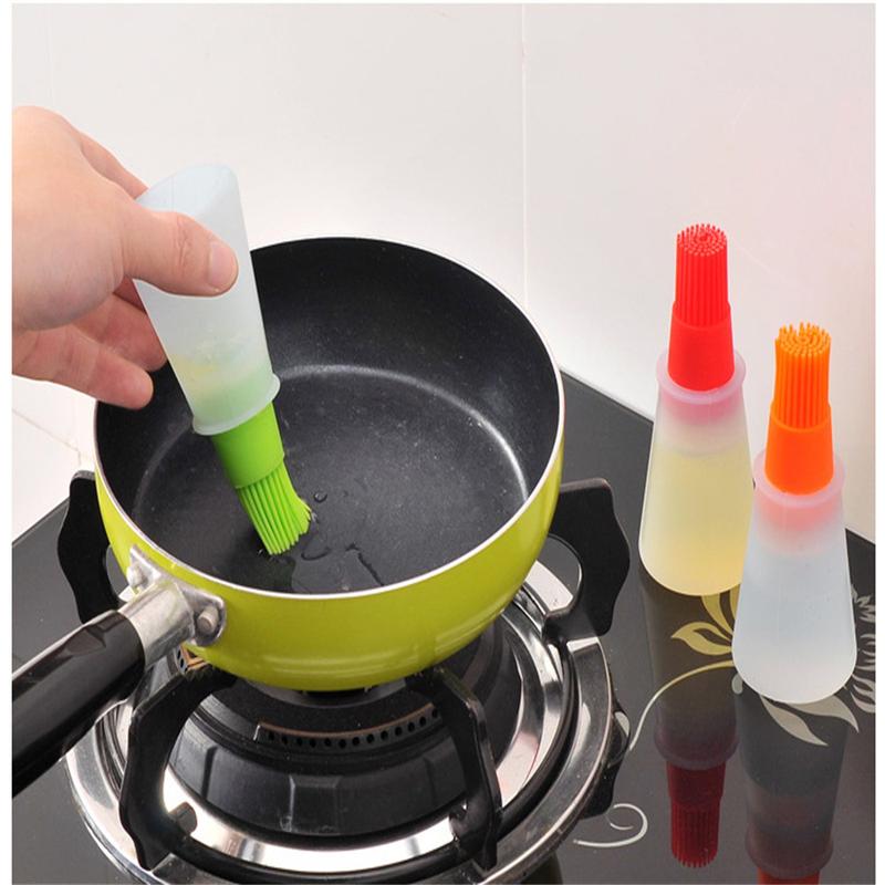 Baking gadget silicone oil bottle Barbecue brush with scale oil ...