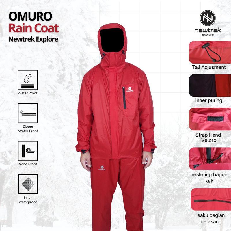 Newtrek Raincoat Gorpcore OmuroV2 Two Layers series bahan 2lapis -Jas ...