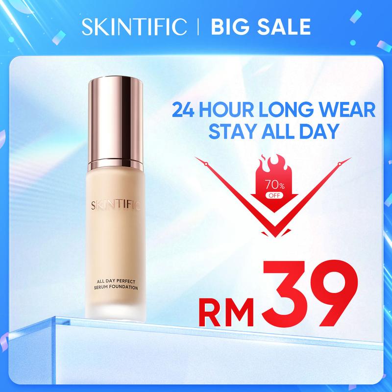 [CLEARANCE] SKINTIFIC All Day Perfect Serum Foundation Full Coverage ...