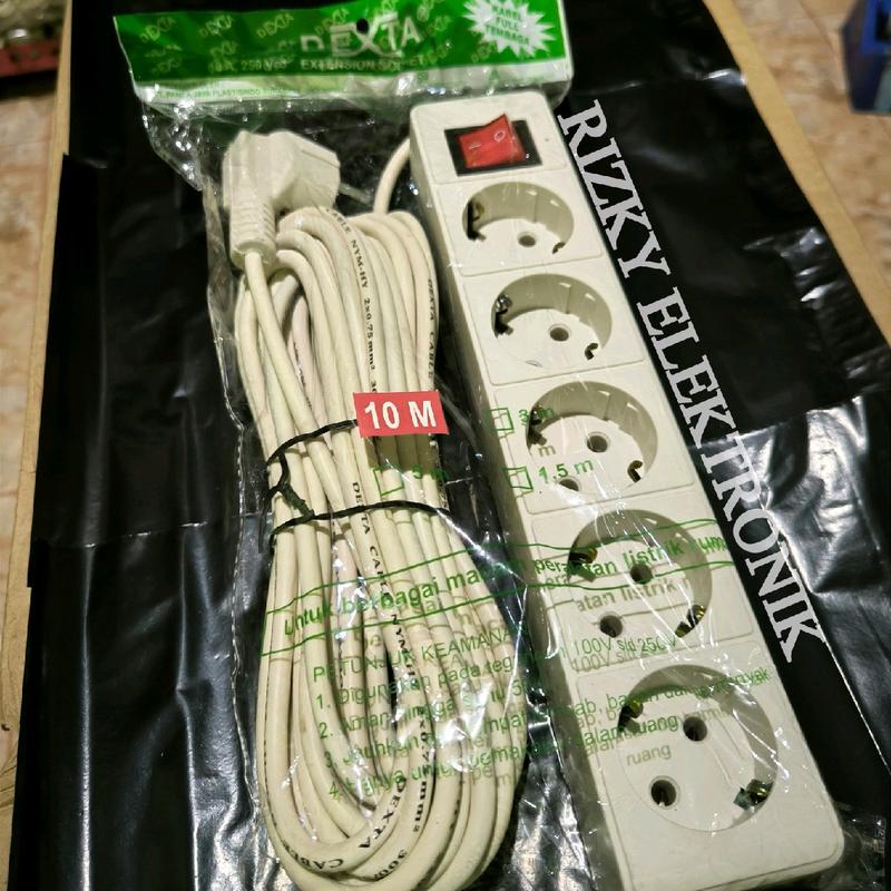 Stop Kontak Colokan Listrik Arde 5 Lubang + Saklar Switch + Kabel ...