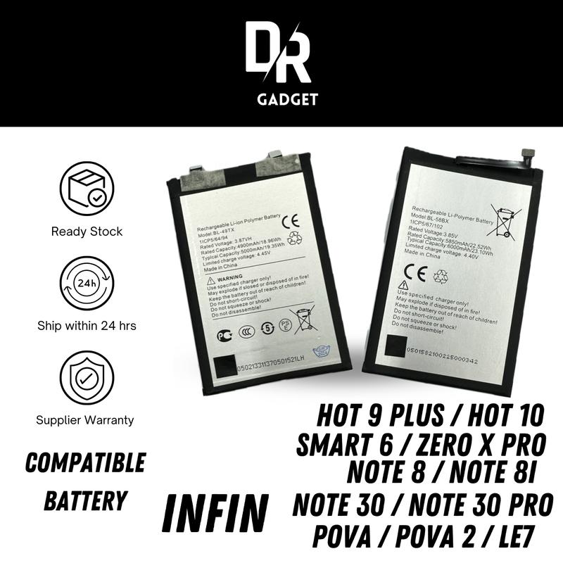 BATTERY INFIN HOT 9 PLUS / HOT 10 / ZERO X PRO / SMART 6 / NOTE ...