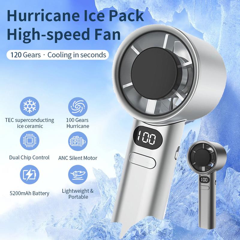 New high-speed handheld fan outdoor portable 100-speed turbo - TikTok ...