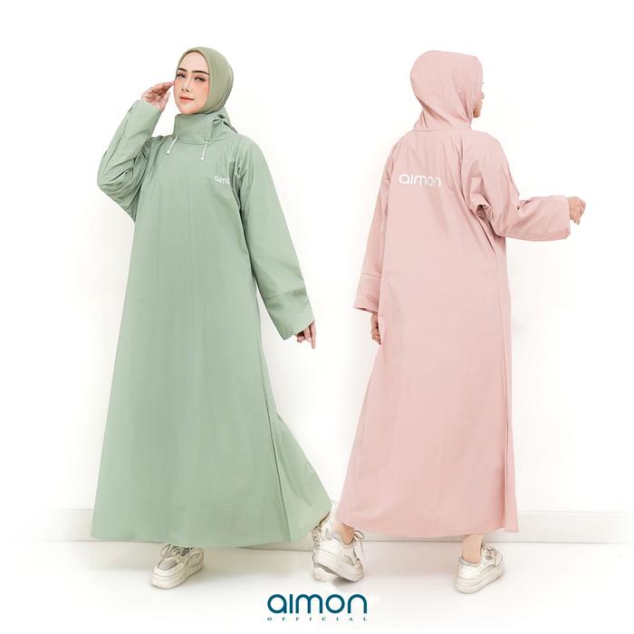 Promo Aimon Jas Hujan Wanita Gamis Tebal Anti Rembes Syari Dewasa Model ...