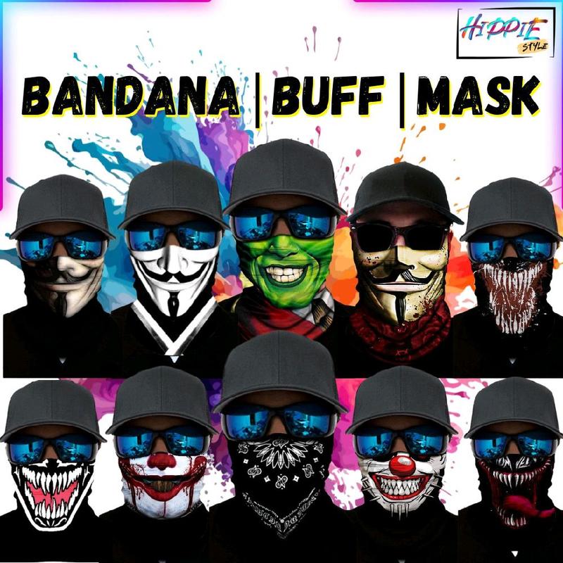 Buff Bandana Skull Joker Headscarf Headwear Magic Headband Kee - TikTok ...