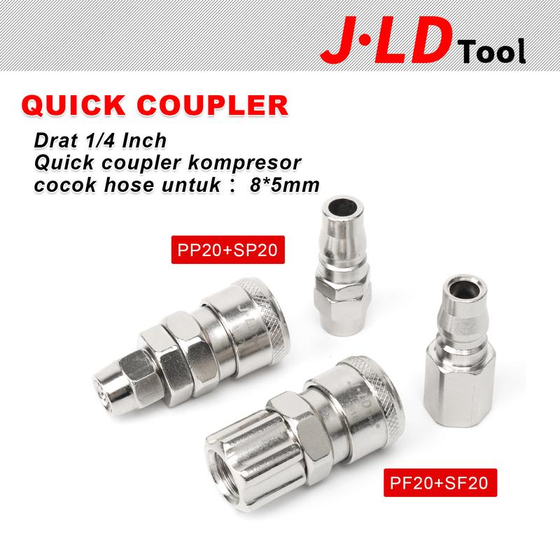 J.LD Quick Coupler Connector Angin Kompresor Male Dan Female - Shop ...
