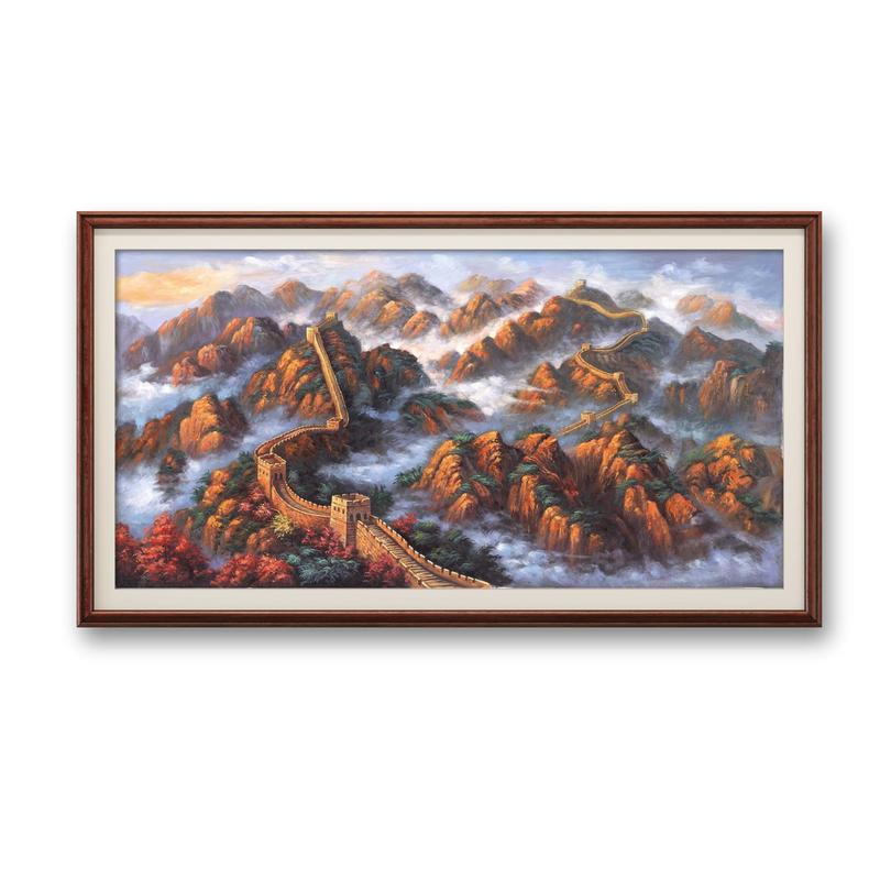Great Wall Zhang Junlong's original landscape painting, oil painting ...