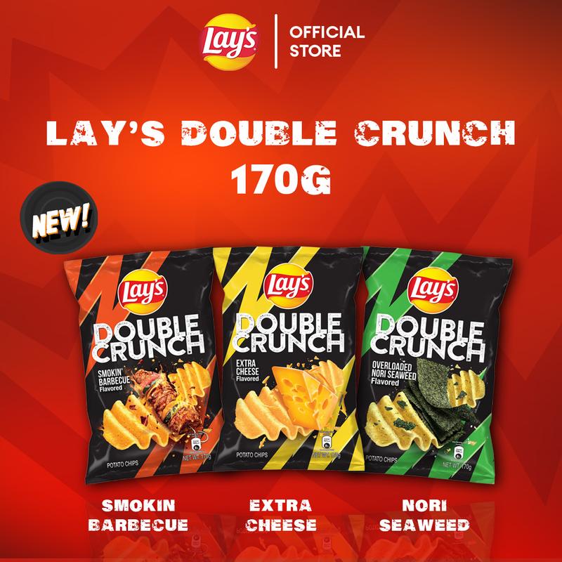 Lay's Double Crunch 170g (Smokin Barbecue, Extra Cheese, Nor - TikTok ...
