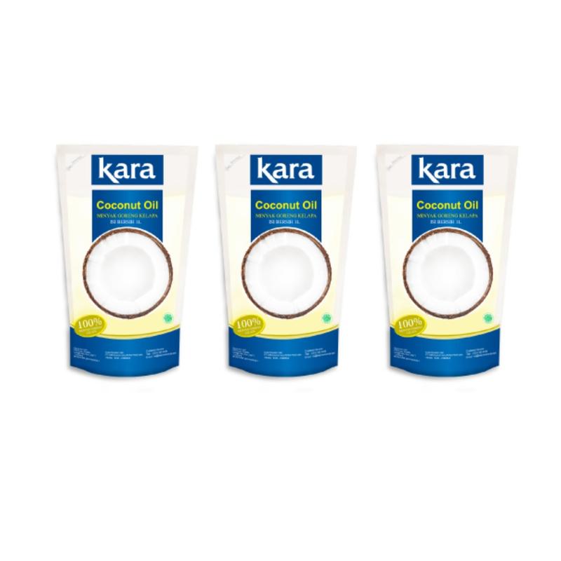 Kara 1 Liter 3 Pouch Minyak Goreng Kelapa Oil Coconut - Shop | Tokopedia