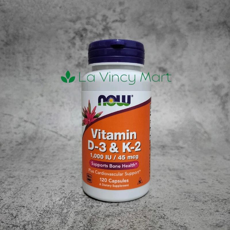 Now Vitamin D3 & K2 1000 IU/45 mcg, 120 Capsules - Shop | Tokopedia