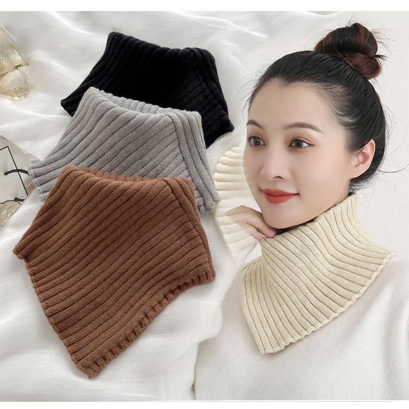 Fake Collar Knitted Scarf Women Neck Guard Windproof Winter - TikTok ...