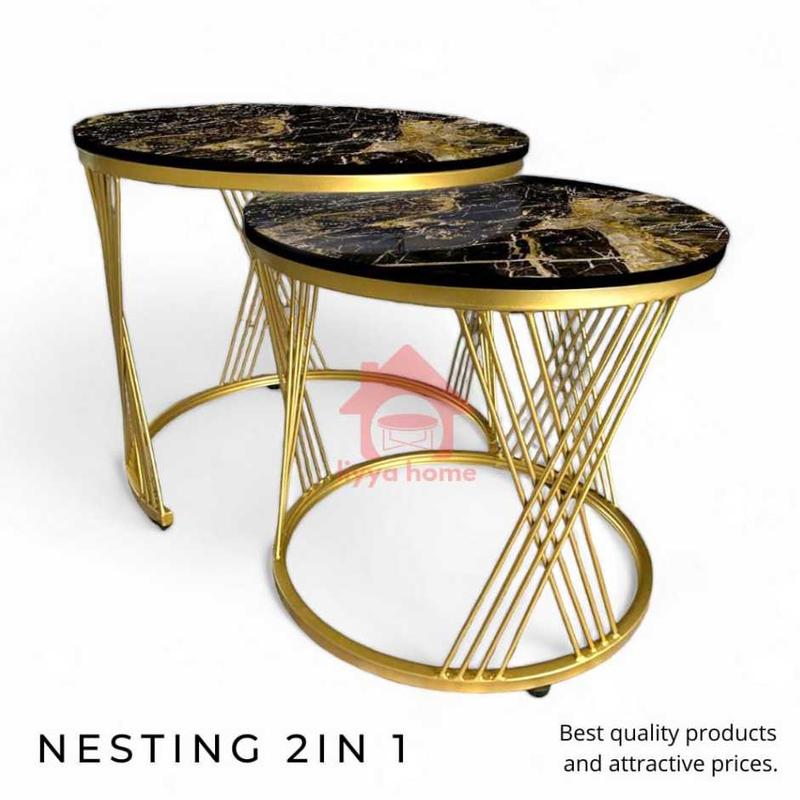 Liyya Meja Minimalis Modern Estetik Ruang Tamu - Nesting Table - Shop ...