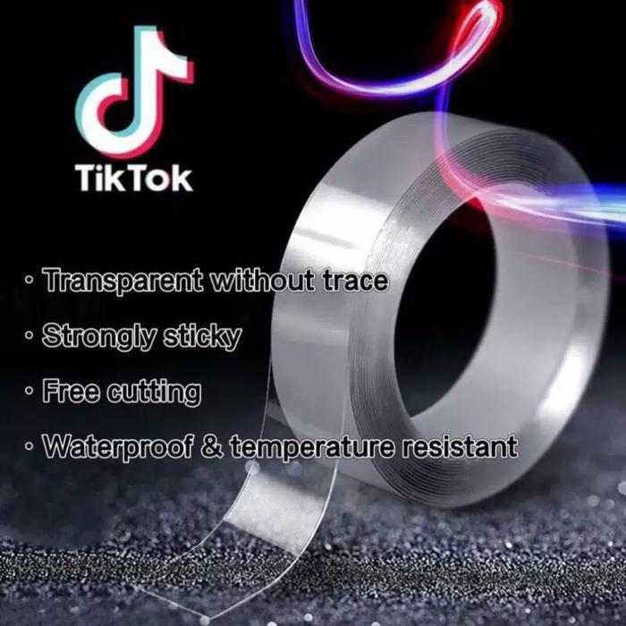 Lakban Double Tape Solatip Nano Magic Isolasi Lem 1 meter-2mm - Shop ...
