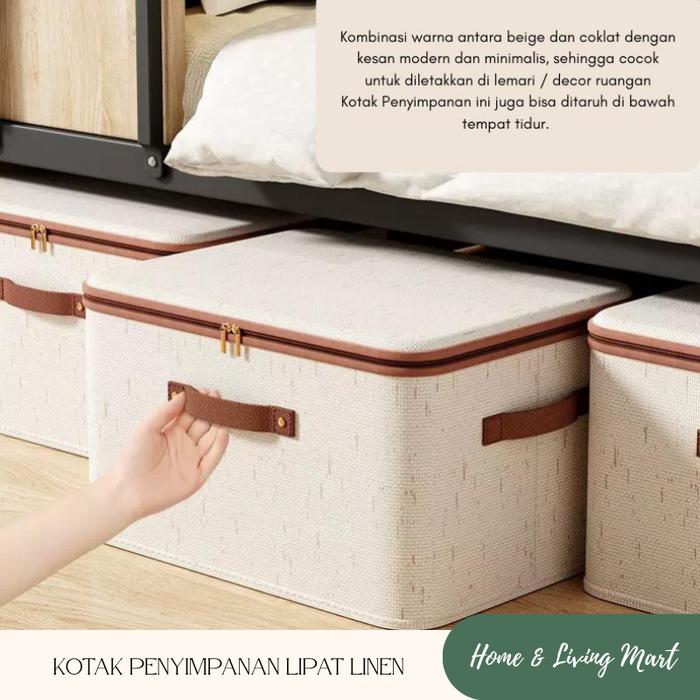 Jual KOTAK PENYIMPANAN RESLETING & TUTUP LINEN KATUN LIPAT ANTI DEBU ...