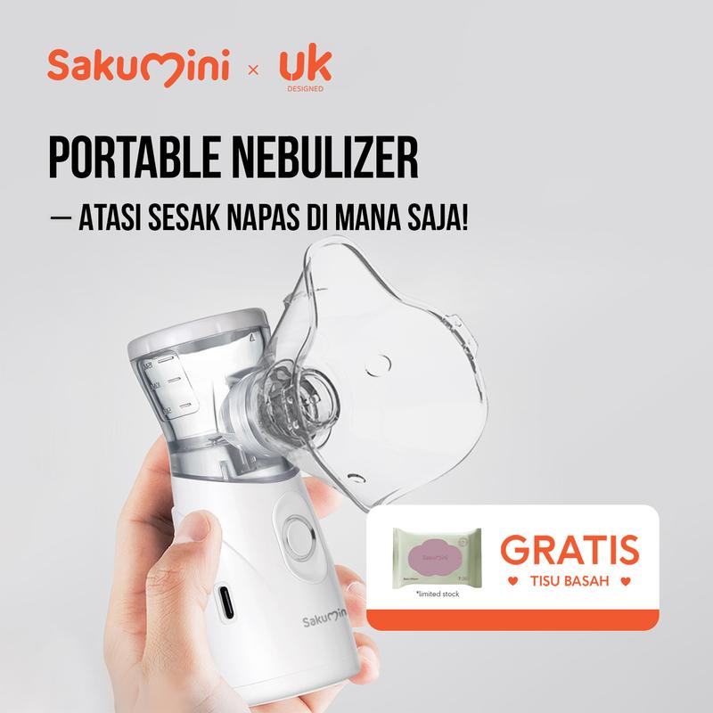 (GRATIS TISU BASAH) Sakumini Nebulizer Portable Mesh Alat Ua - Shop ...