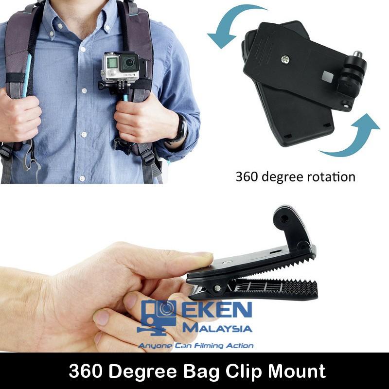 GOPRO & Action Camera 360 Degree Bag Clip Mount + Thumb Scre - TikTok ...