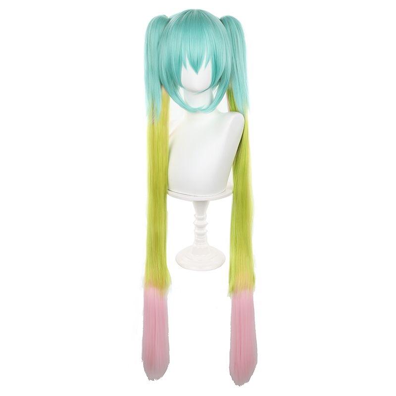 Hatsune Miku Matcha Buffy Costume wig double ponytail anime fake ...