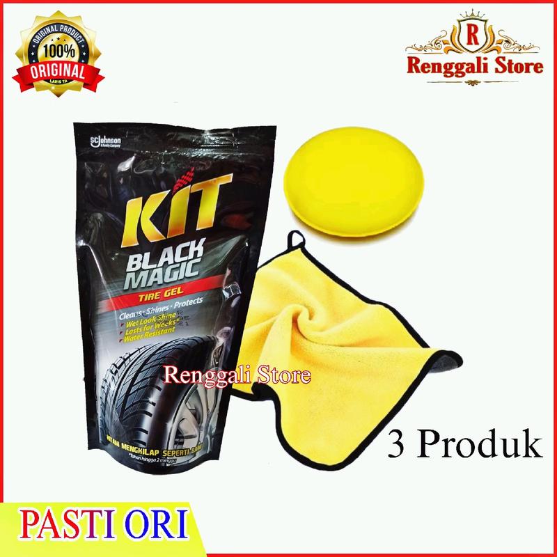 Kit Black magic Tire Gel/semir Ban/mikrofiber/Busa pilih Variasi - Shop ...