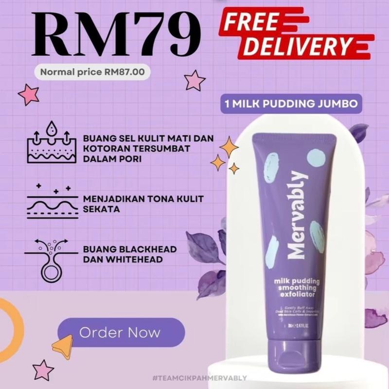 MERVABLY MILK PUDDING Whitehead Blackhead Exfoliator Niacinamide ...