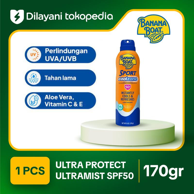 Banana Boat Ultramist Sport Coolzone Sunscreen Spray SPF 50+ - Shop ...