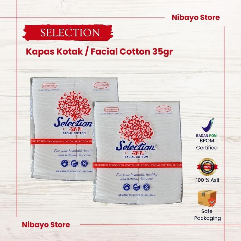 SELECTION FACIAL COTTON KOTAK 35 GR KAPAS KECANTIKAN WAJAH - Shop ...