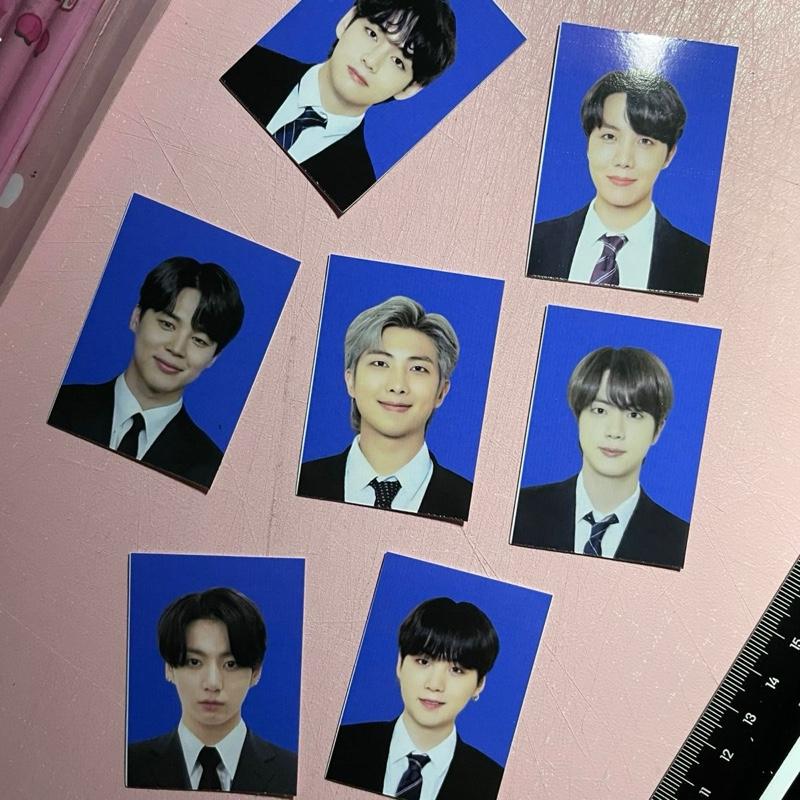 (BTS) Pas Foto BTS Latar Biru Aesthetic - K-Pop Idol - Reanimar - Shop ...
