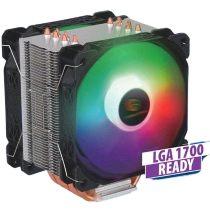 CUBE GAMING BREEZE DUAL CPU Cooler - Dual Fan 12CM ARGB - 6 Copper ...