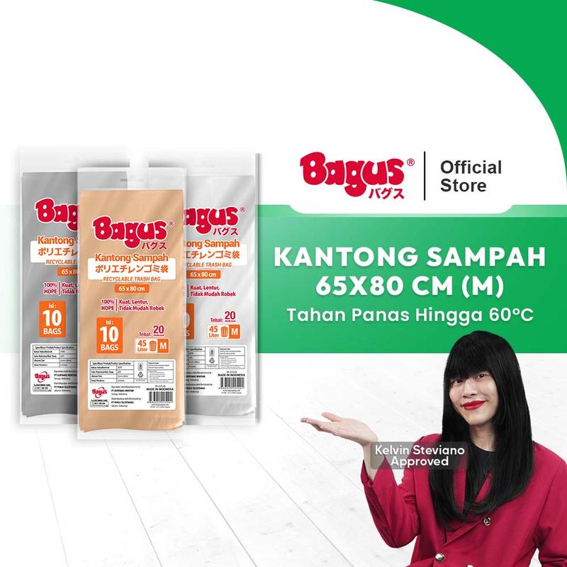 [Triple Packs] Bagus Kantong Sampah M 10 Uk. 65 cm x 80 cm (45 L ...
