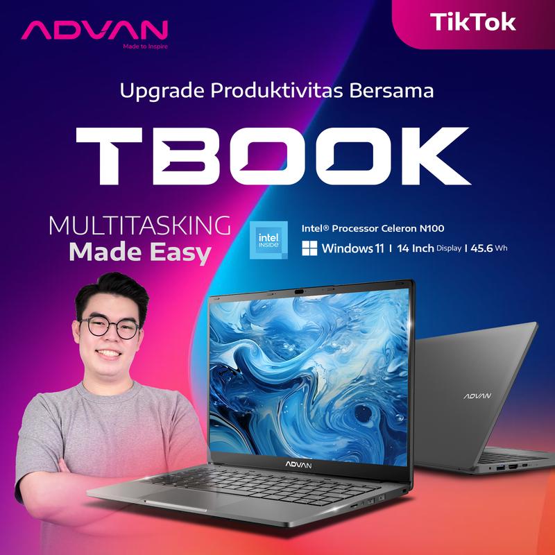 [Exclusive 805gadget] (FREE TAS) ADVAN TBOOK Intel N100 4GB/128GB ...