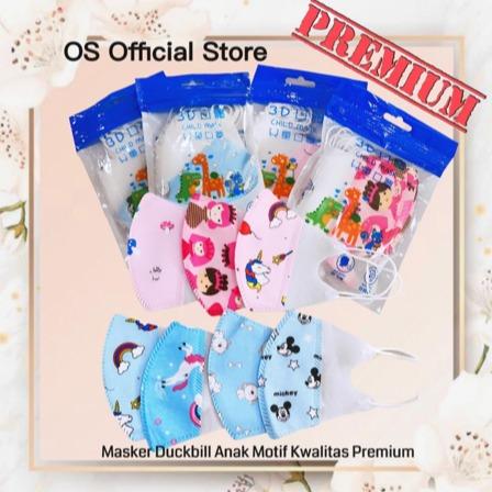 OS Duckbill Masker Anak 3ply Mask Karakter Motif Duckbill is - Shop ...