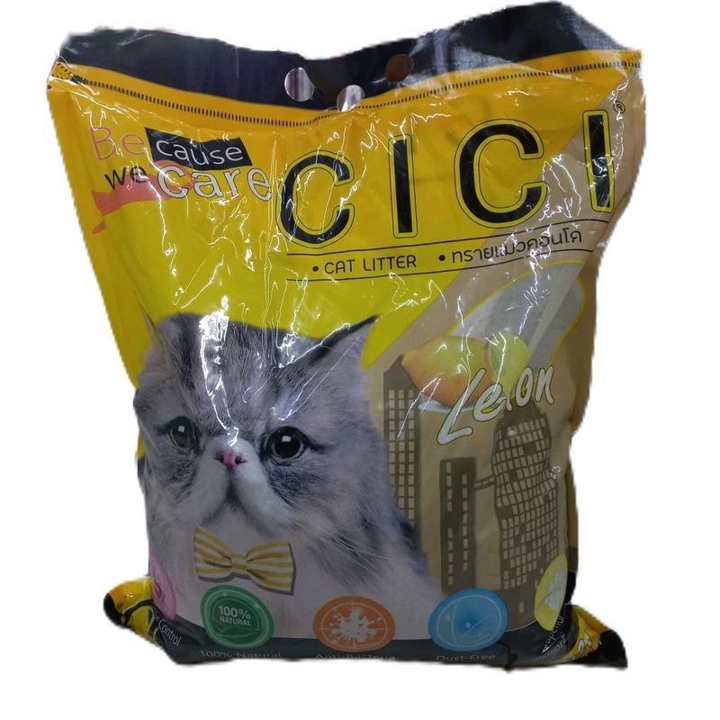 CICI Premium Cat Litter 10L (7 Kg) Lemon/Coffee ，Pasir Kucing - TikTok ...