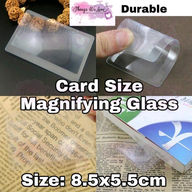 [SG SELLER] [FREE SHIPPING] Card Size Magnifying Glass Glasses Wallet ...