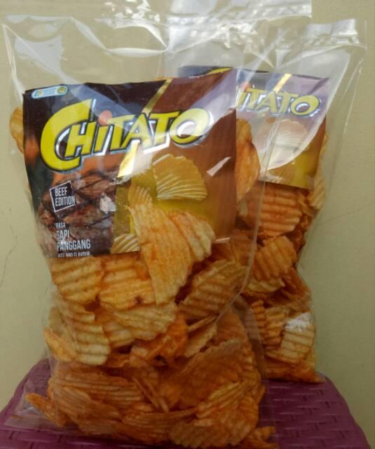 Ready CHITATO BBQ kentang rasa sapi panggang SNACK KILOAN MURAH 250 ...