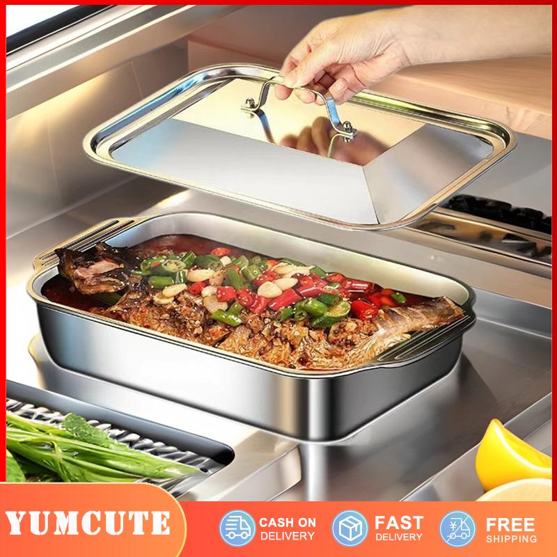 304 Stainless Steel Baking Trays With Lid Rectangle Marvin Agustin ...