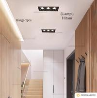 Jual Lampu downlight + reflector kotak panjang 2lampu 3lampu fiting ...