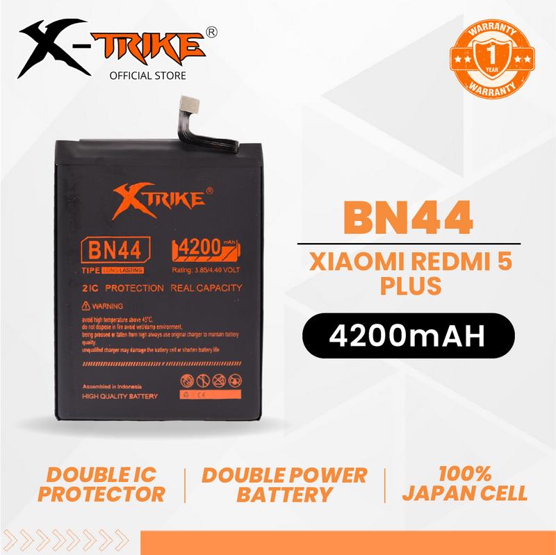 X - TRIKE Baterai BN44 untuk Xiaomi Redmi 5 Plus Double Power Battery ...