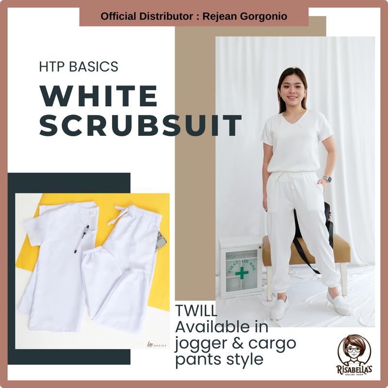 HTP Basics Women's Off White & Bleach White Unifit Scrub Sui - TikTok ...