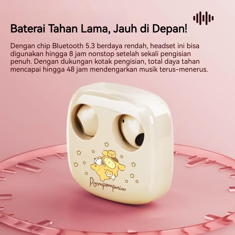 Sanrio Headset Bluetooth Nirkabel Desain Kartun Lucu Bluetooth 5.3 TWS ...
